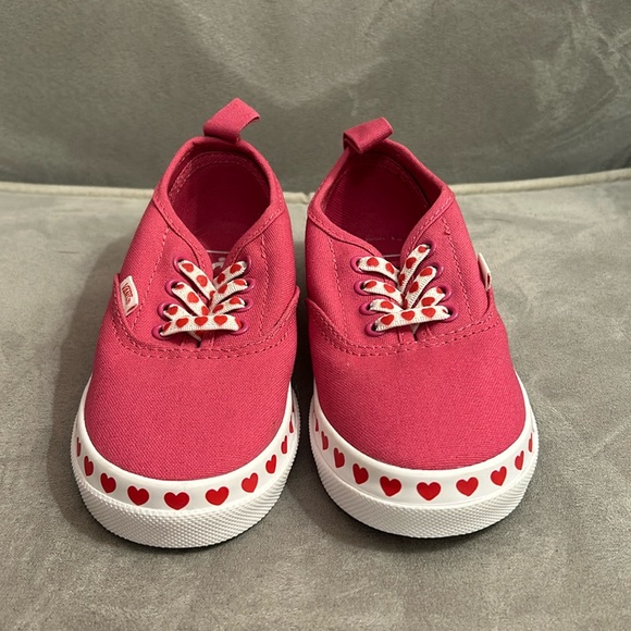 Vans | Shoes | Hot Pink Heart Vans | Poshmark